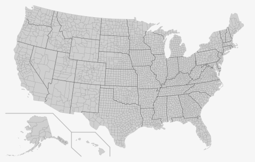 Transparent Blank Map Of Usa Png - All States With In N Out , Free ...
