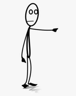 Pointing Clipart Standing - Cartoon Stick Man Png , Free Transparent ...
