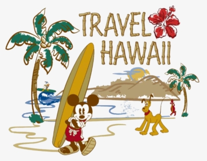 Hawaii Clipart Mickey - Mickey And Minnie Beach , Free Transparent ...