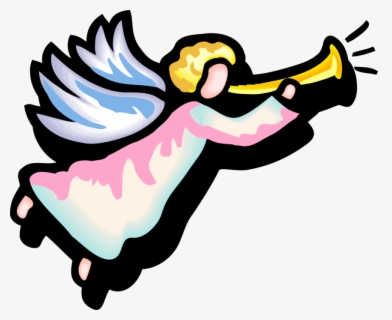 Silhouette Angel With Horn , Free Transparent Clipart - ClipartKey