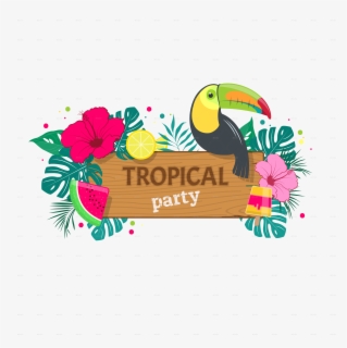 Tropical Clipart Tropical Party - Tropical Party Png , Free Transparent ...