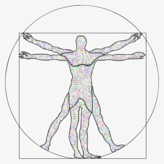 Prismatic Binary Vitruvian Man Clip Arts - Vitruvius Man Png , Free ...
