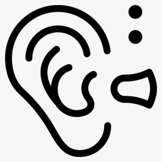 Clipart Ear Hearing Loss - Hearing Aid Black And White , Free ...