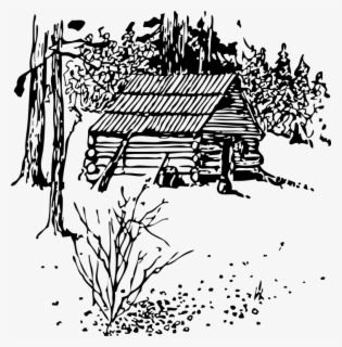 Log Cabin House Cottage Rustic Cartoon - Log Cabin Clipart , Free ...