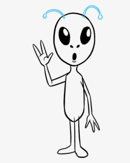 How To Draw Alien - Full Body Alien Drawing , Free Transparent Clipart ...