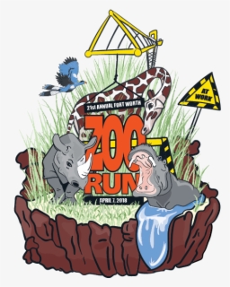 Fort Worth Zoo Run Logo On Raceraves - Cartoon , Free Transparent ...
