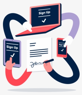 Sign Up Illustration Png , Free Transparent Clipart - ClipartKey