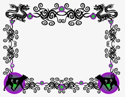 Chinese Zodiac Style Guide - Chinese Dragon Border Clip Art , Free ...