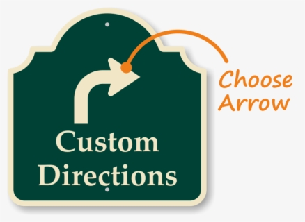 Customizable Directions Palladio Sign, Ahead Arrow - Oxford English ...