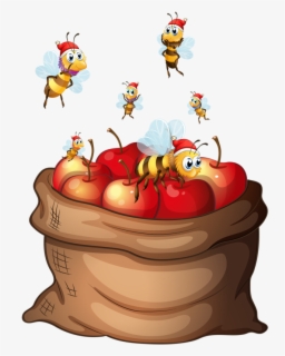 Bag Of Apples Cartoon , Free Transparent Clipart - ClipartKey