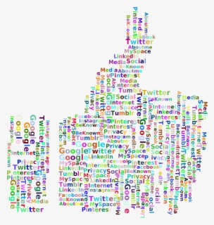 Prismatic Thumbs Up Social Media Word Cloud No Background - Social ...