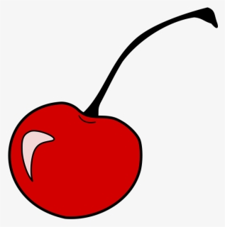 Cherry, Single, Red, Fruit - Single Cherry Vector Png , Free ...