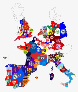 Picture - Football Clubs Of Europe Map , Free Transparent Clipart ...