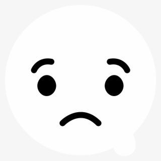 Free Sad Face Black And White Clip Art with No Background - ClipartKey