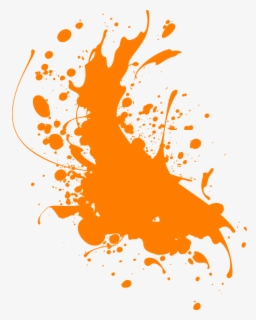 Orange Splatter Paint Png , Free Transparent Clipart - ClipartKey
