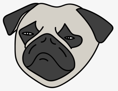 Transparent Pug Head Png - Pug , Free Transparent Clipart - ClipartKey