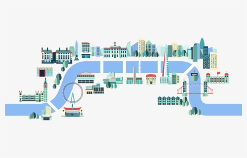 London Map River Thames , Free Transparent Clipart - ClipartKey