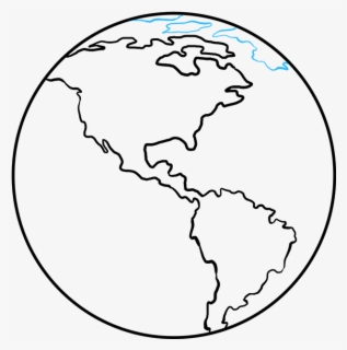 How To Draw Earth - Simple Easy Earth Drawing , Free Transparent ...