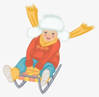 Sledding Drawing Luge - Cartoon , Free Transparent Clipart - ClipartKey