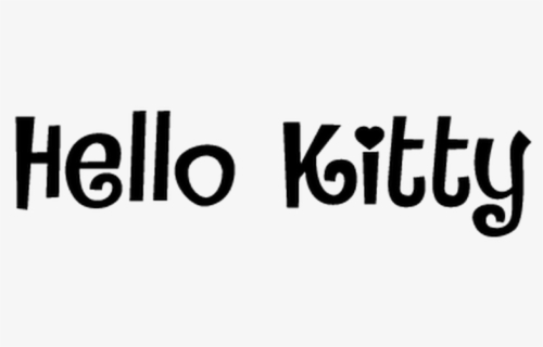 Hello Kitty Logo Font - Hello Kitty , Free Transparent Clipart - ClipartKey