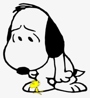 Transparent Snoopy Png - Sad Snoopy , Free Transparent Clipart - ClipartKey