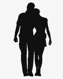 Shadow Clipart Couple - Black Shadow Couple Png , Free Transparent ...