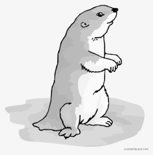 Transparent Dog Clipart Black And White Png - Outline Of A Gopher ...