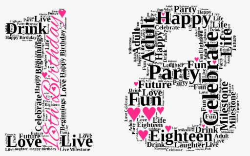 Transparent 18 Birthday Png - Png Download Happy 18th Birthday Png ...