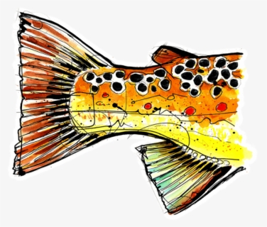 Brandon Finnorn Redfish Tail Sticker - Red Drum Fish Clip Art , Free ...