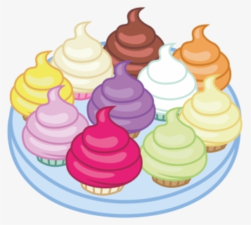 Vector Cupcakes Tray - Transparent Background Cupcake Tray Clipart ...