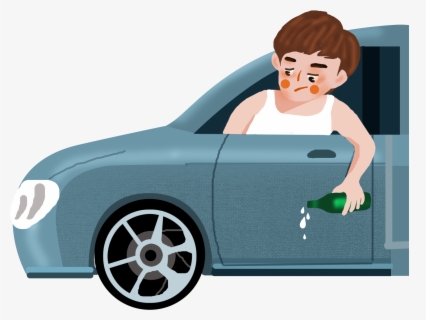 Cartoon Hand Drawn Illustration Character Png And Psd - Drunk Driving ...