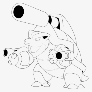 Blastoise Drawing - Black And White Blastoise , Free Transparent ...