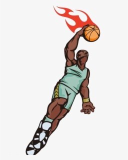 Transparent Basketball Player Dunking Png - Clip Art Paint Easels ...