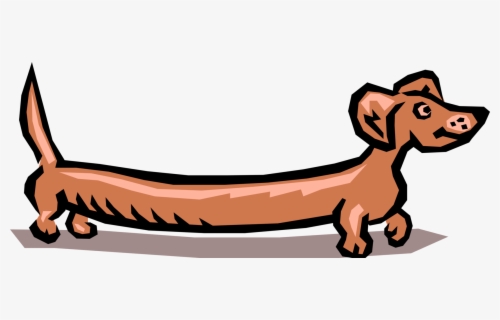Vector Illustration Of Cartoon Wiener Dog Dachshund - Weiner Dog Clip ...