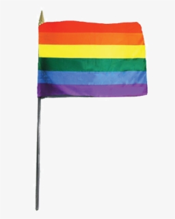 Rainbow Flag On A Stick - Pride Flag On Pole , Free Transparent Clipart ...