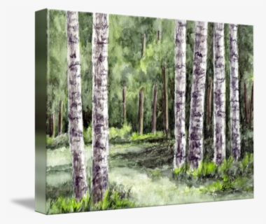Tree Landscape By Pixel - Birch Tree Landscape Paintings , Free ...