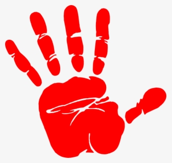 Transparent Red Handprint Png - Red Right Hand Clipart , Free ...