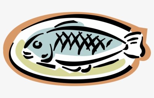 Cartoon Fish On Plate , Free Transparent Clipart - ClipartKey