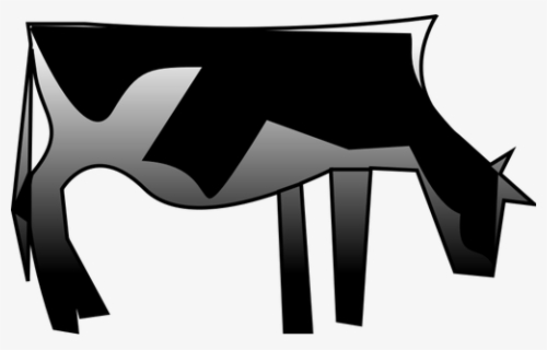 Vector Clip Art Of Greyscale Cow - Cattle , Free Transparent Clipart ...