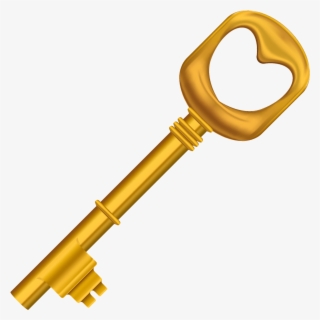 Transparent Gold Key Png - Golden Key Transparent Background , Free ...