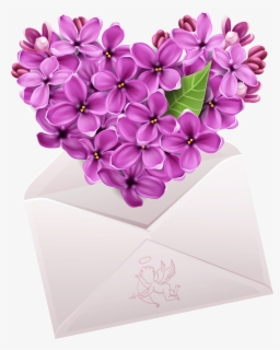 Pink Valentine Letter With Red Heart Png Clipart Picture - Portable ...