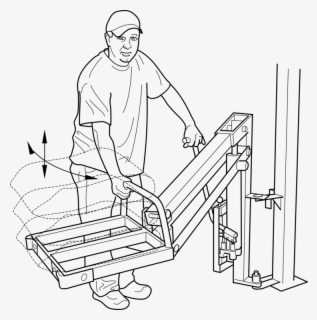 Standing,line Art,art - Hydraulic Lift , Free Transparent Clipart ...