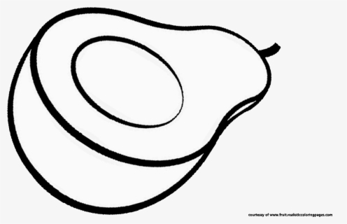 Avocado Clipart Coloring - Abokado Clipart Black And White , Free ...