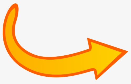 Download Sun Path Arrow Png - Orange Curved Arrow Png - ClipartKey