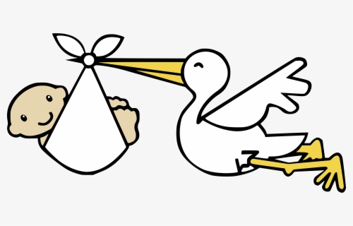 Congratulations You Re Expecting - Stork With Baby Drawing , Free ...