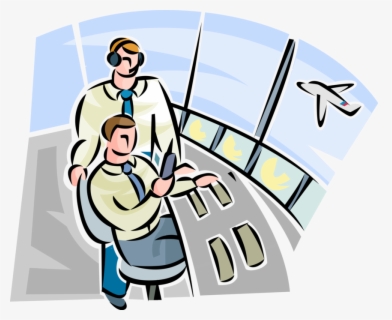 Vector Illustration Of Airport Terminal Air Traffic - Air Traffic ...