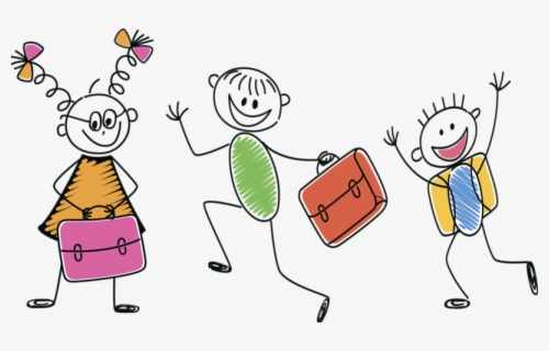 Student Clipart Stick Figure - Stick Figure With Backpack , Free ...