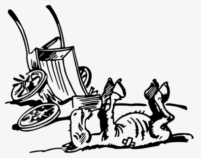 Horse And Cart Wreck - Dead Horse Cartoon , Free Transparent Clipart ...