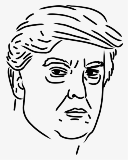 Donald Trump Face Lineart - Donald Trump Outline Drawing , Free ...