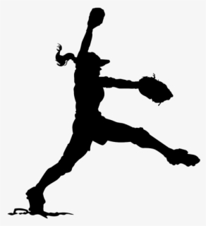 Transparent Softball Girl Silhouette - Softball , Free Transparent ...